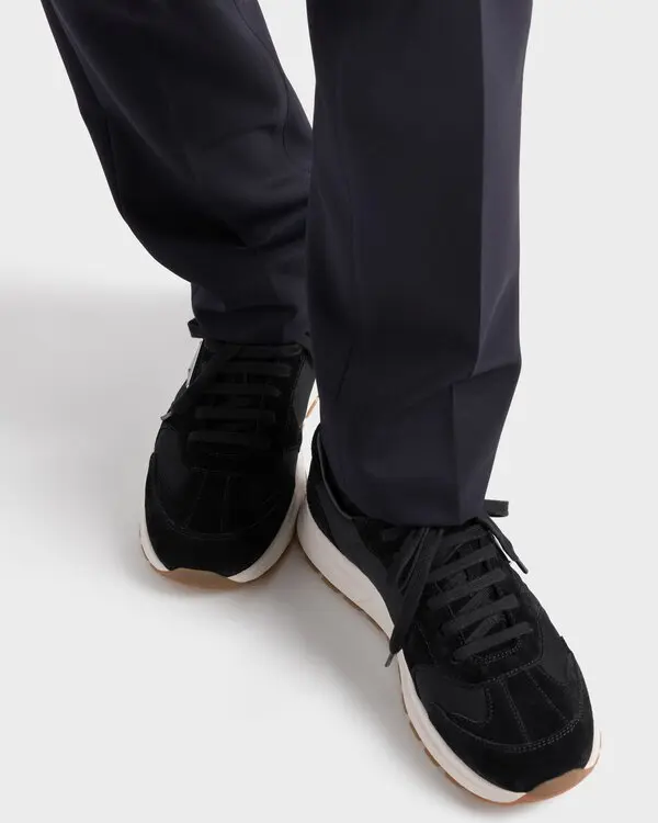 Prada Low Top Lace-up Sneakers - Black