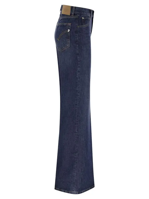 DONDUP Amber Wide-leg Jeans - Black