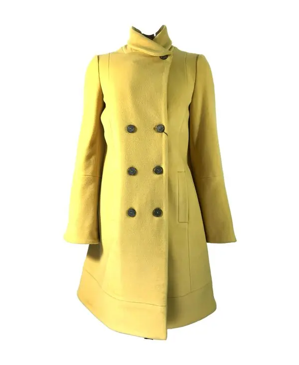Emporio Armani Double Breasted Coat - Yellow