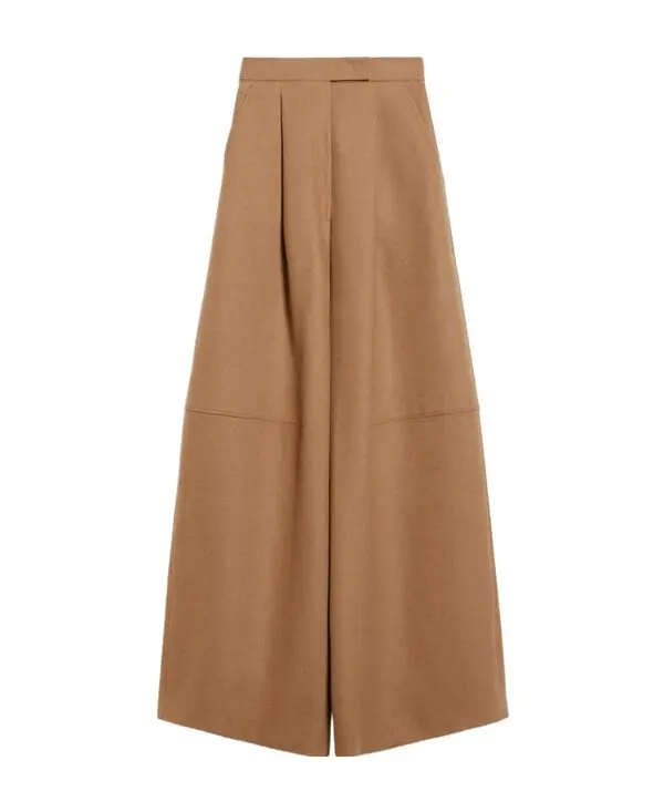 Max Mara High-waist Pleated Palazzo Pant - Camel