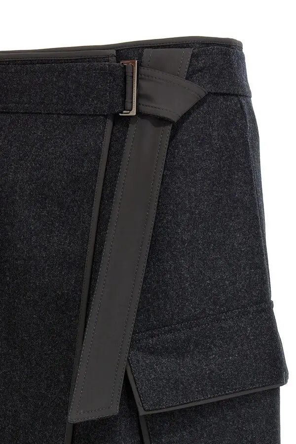 Brunello Cucinelli Wrap Midi Skirt