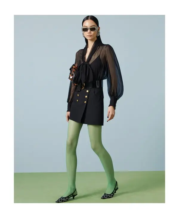 Gucci Logo Engraved Buttons Mini Skirt