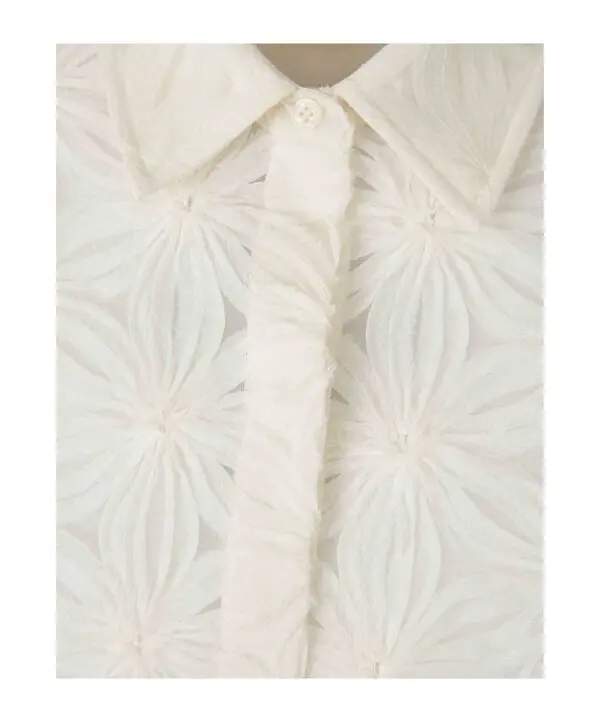 Simkhai Anders Floral Textured Shirt