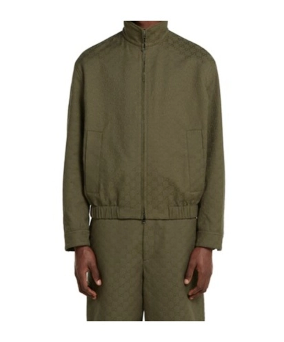 Gucci Gg Monogram Bomber Jacket