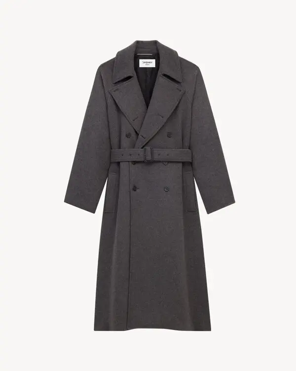 Saint Laurent Double-breasted Belted Coat