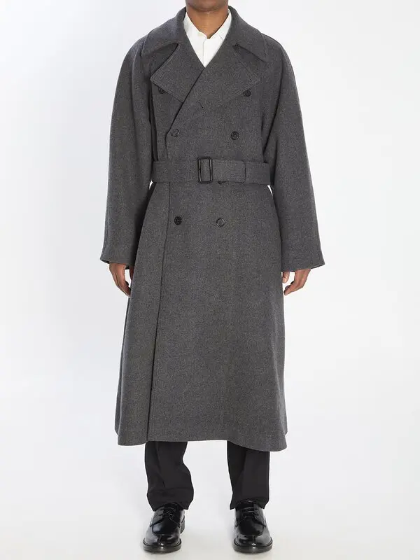 Saint Laurent Double-breasted Belted Coat