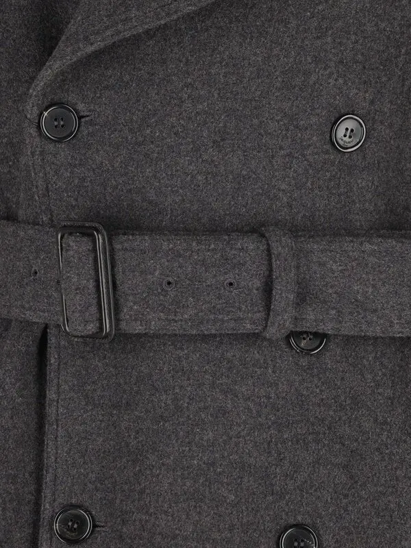 Saint Laurent Double-breasted Belted Coat