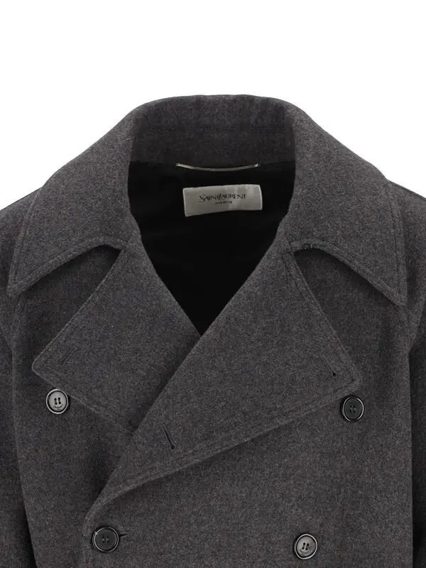Saint Laurent Double-breasted Belted Coat