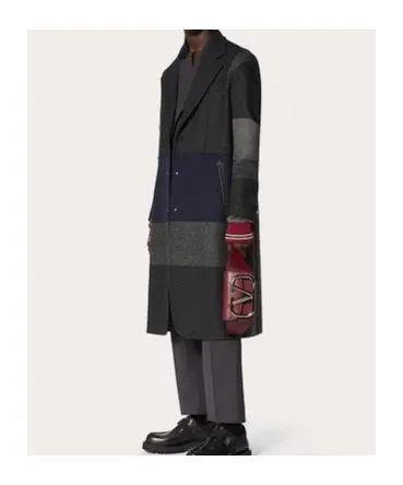 Valentino Garavani Patchwork Single-breasted Coat