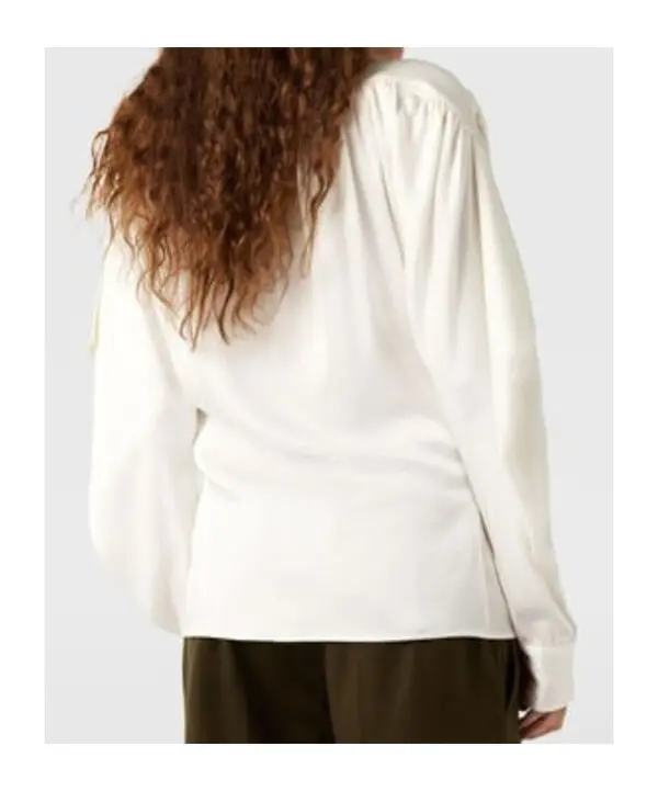 Stella McCartney Tie Neck Long Sleeve Shirt With Shoulder Pads