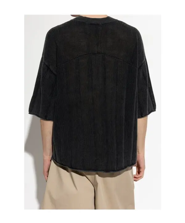 REPRESENT Oversized Number Knitted Sweater - Grey