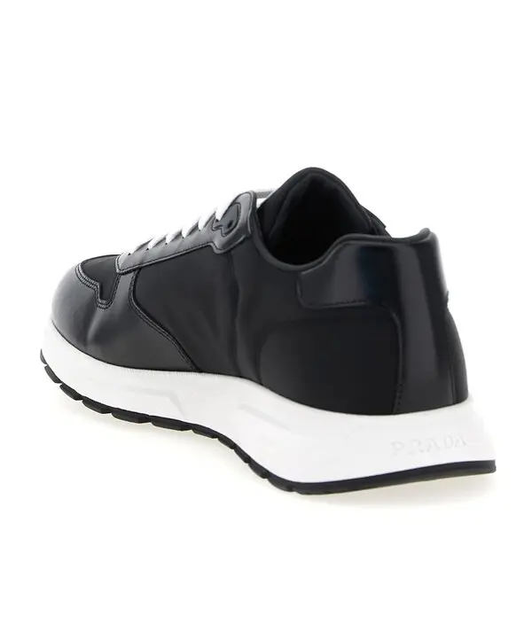 Prada Leather-panelled Lace-up Sneakers