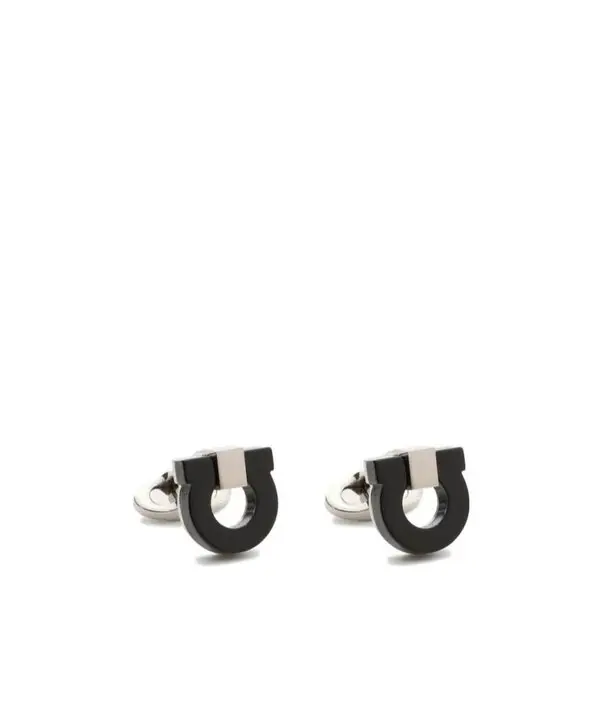 FERRAGAMO Gancini Cufflinks - Black