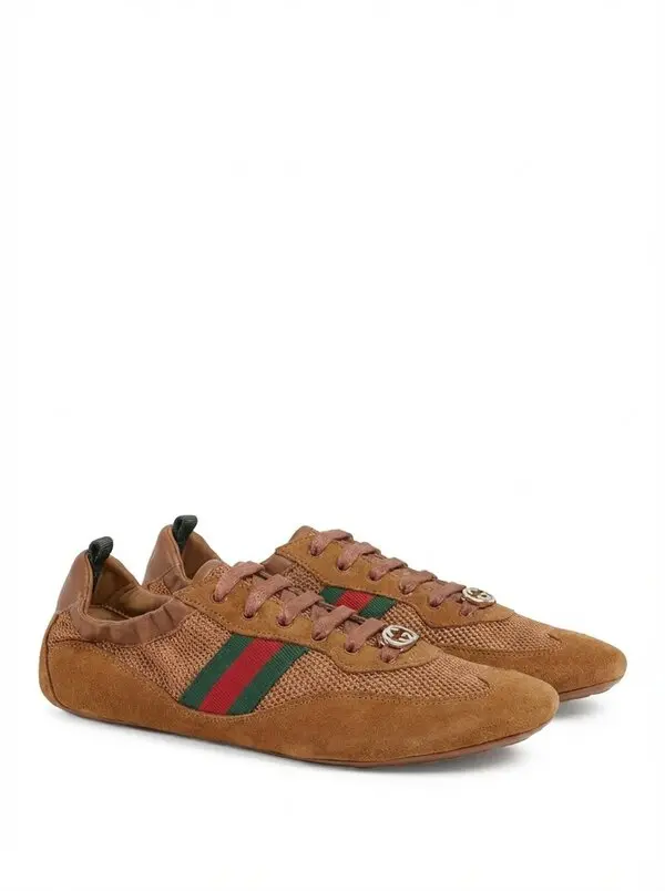 Gucci Shift Lace-up Sneakers - Brown