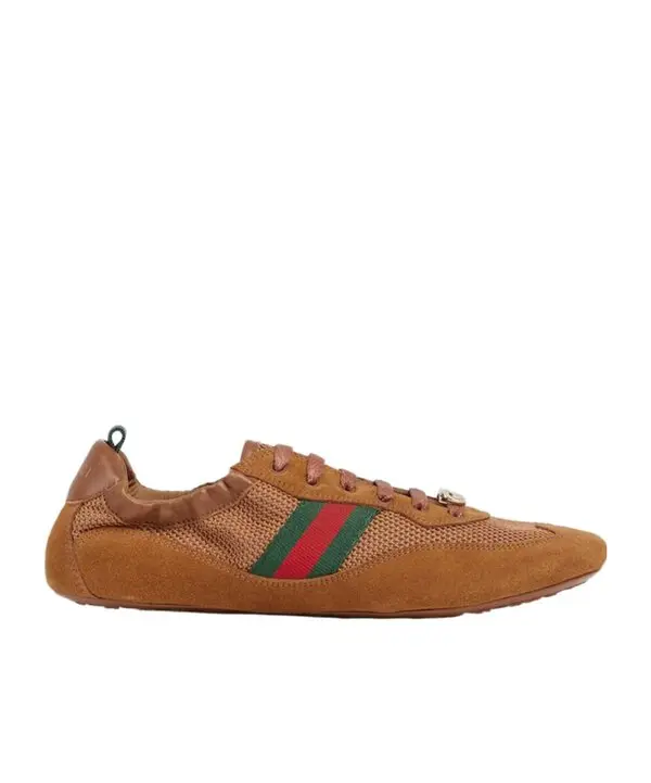 Gucci Shift Lace-up Sneakers - Brown