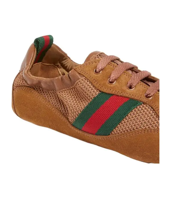 Gucci Shift Lace-up Sneakers - Brown