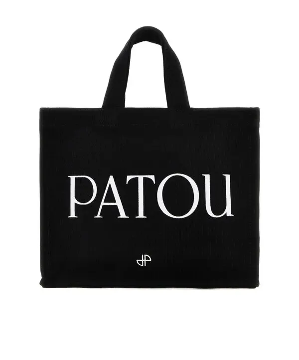 PATOU Small Logo-printed Top Handle Bag - Black