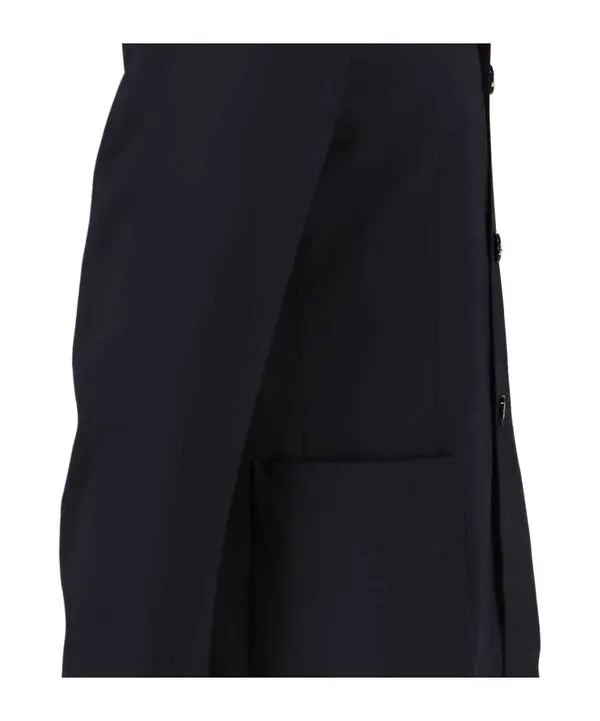 Giorgio Armani Band Collar Long Sleeve Jacket - Black