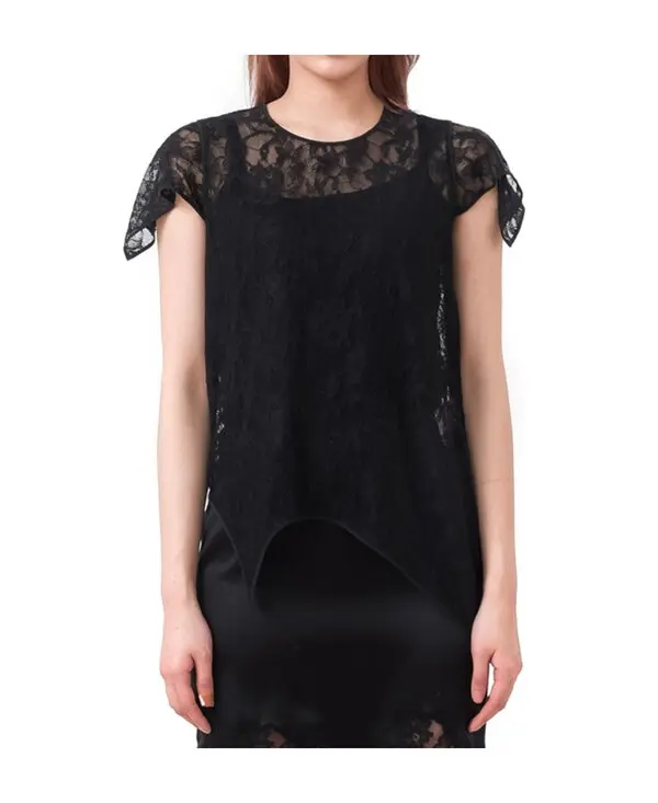 Givenchy Lace Detail Short-sleeved T-shirt - Black