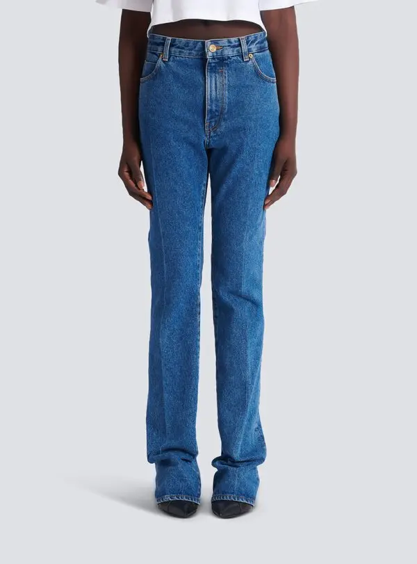 Balmain Straight-leg Denim Jeans - Blue