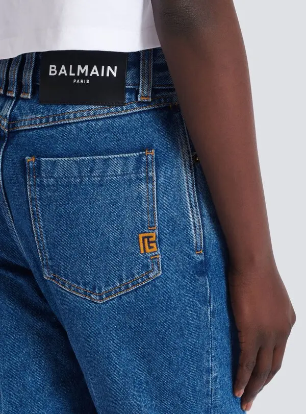 Balmain Straight-leg Denim Jeans - Blue