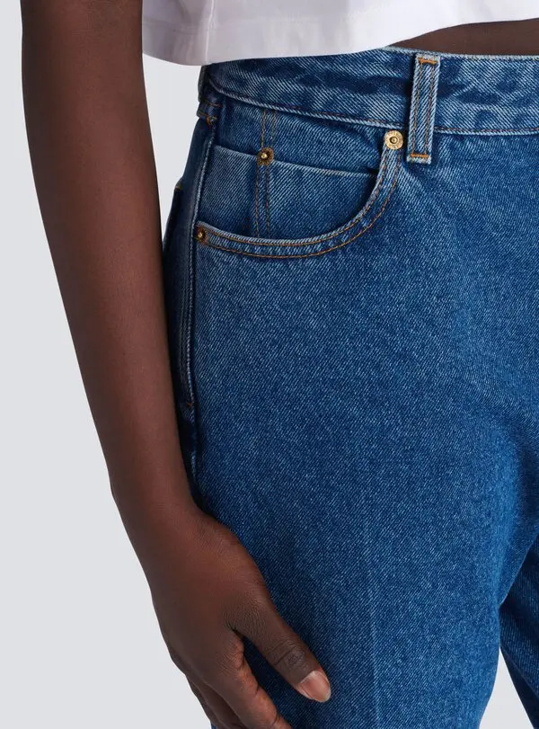 Balmain Straight-leg Denim Jeans - Blue