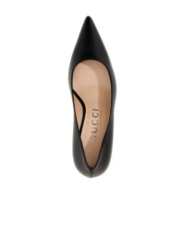 Gucci Pointed Toe Slip-on Pumps - Black