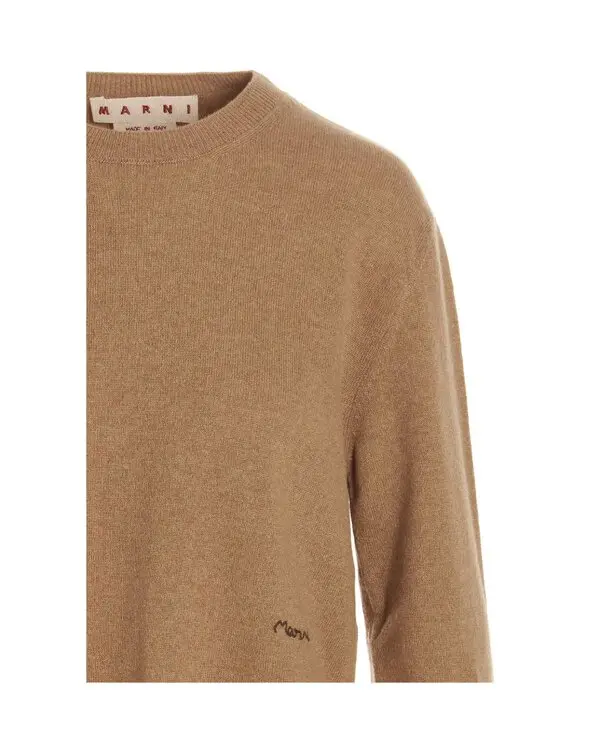 Marni Logo Embroidered Crewneck Sweater