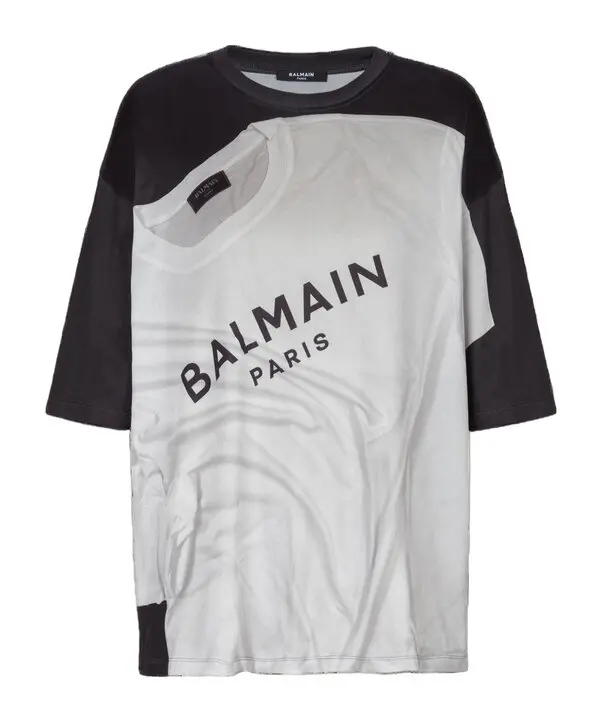 Balmain Loose T-shirt With Optical Illusion Print
