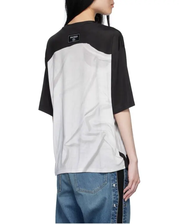 Balmain Loose T-shirt With Optical Illusion Print