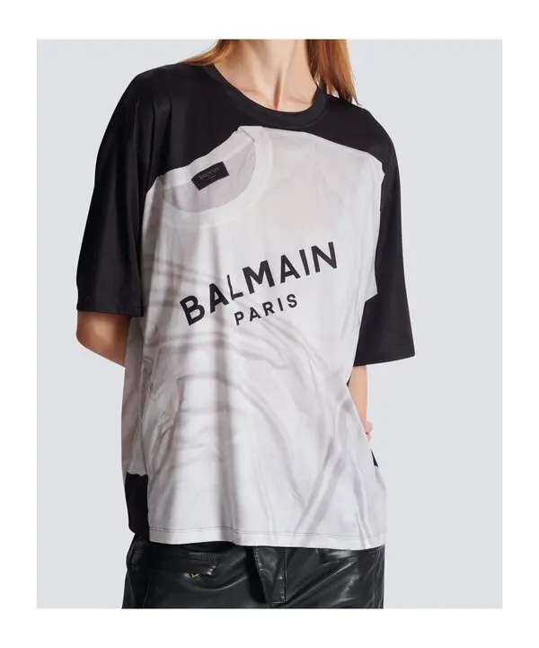 Balmain Loose T-shirt With Optical Illusion Print