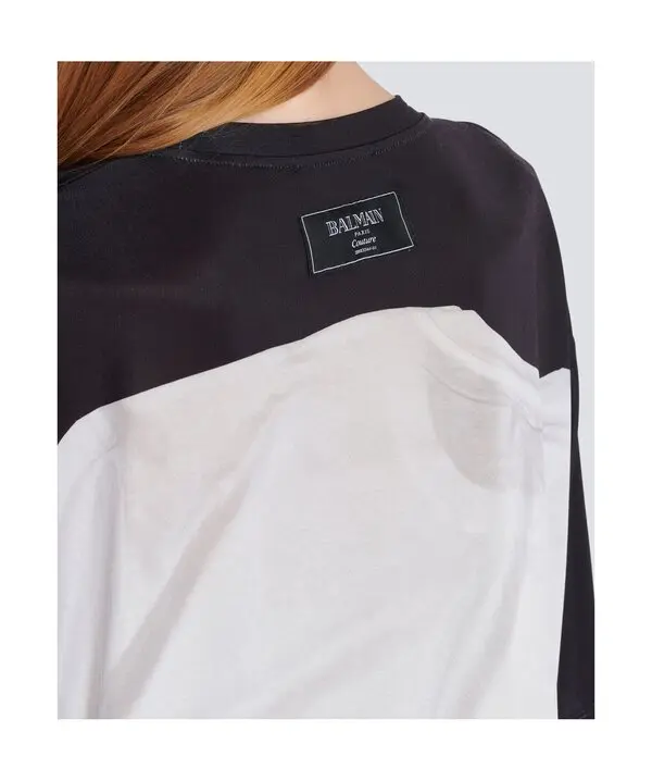 Balmain Loose T-shirt With Optical Illusion Print