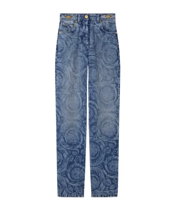 Versace Barocco Pattern Jeans - Blue