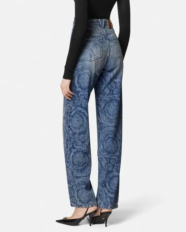 Versace Barocco Pattern Jeans