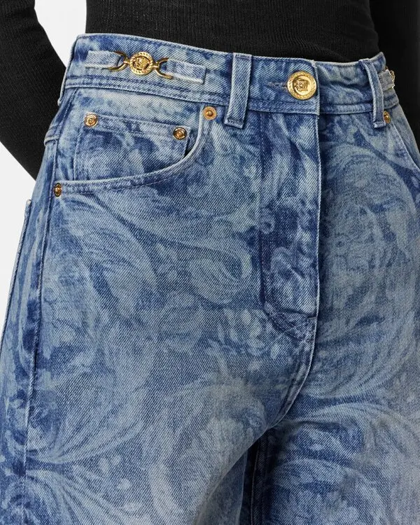 Versace Barocco Pattern Jeans