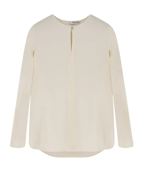 Max Mara Mitico Crewneck Long-sleeved Blouse - White