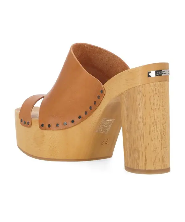 Isabel Marant Étoile Round Toe Clogs With Thick Heel