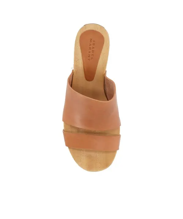 Isabel Marant Étoile Round Toe Clogs With Thick Heel