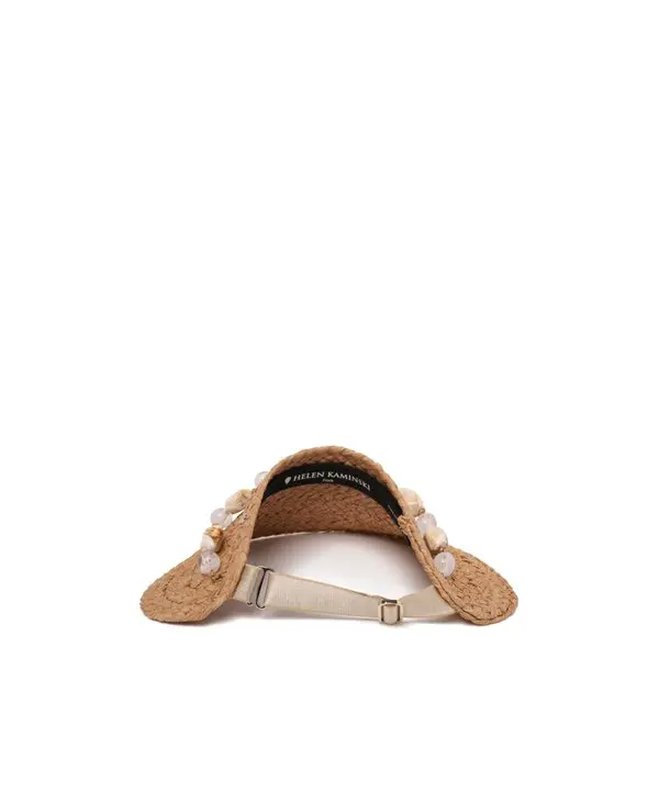 Helen Kaminski Visor Hat With Beaded Detail - Brown