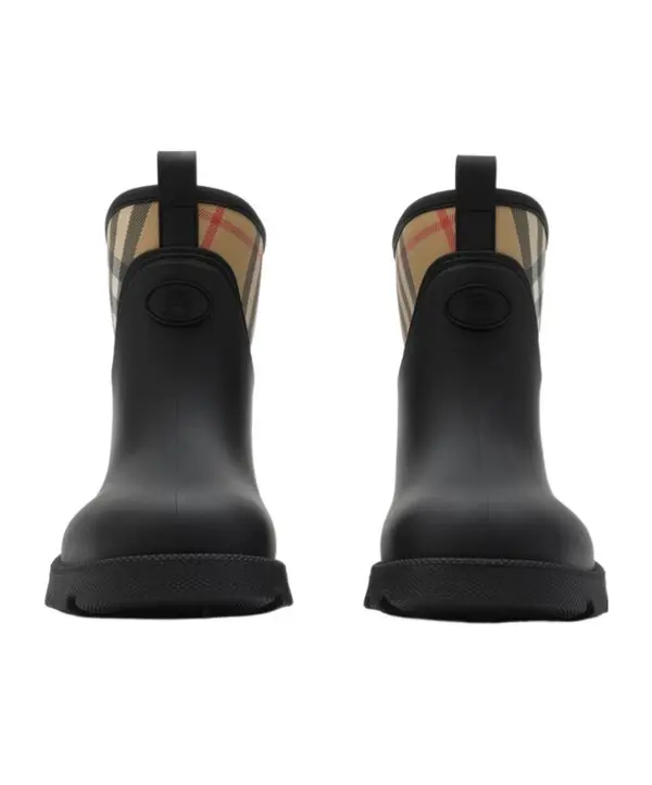 Burberry Check Detail Rubber Rain Boots