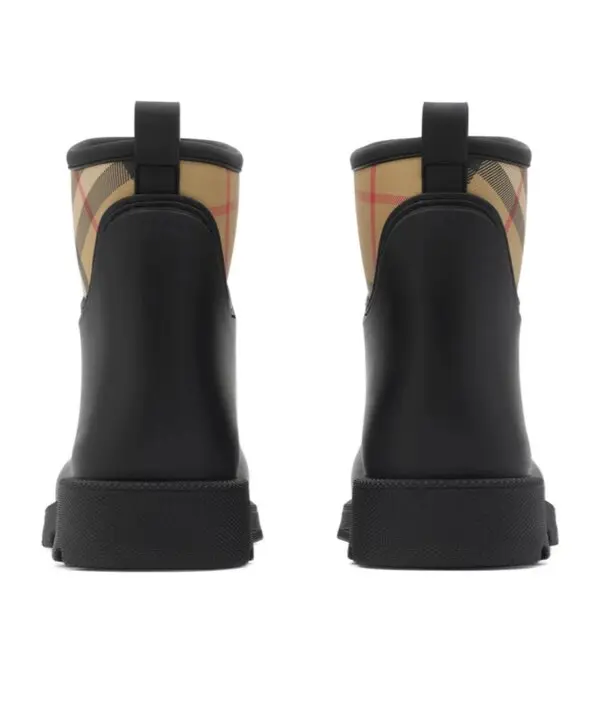 Burberry Check Detail Rubber Rain Boots