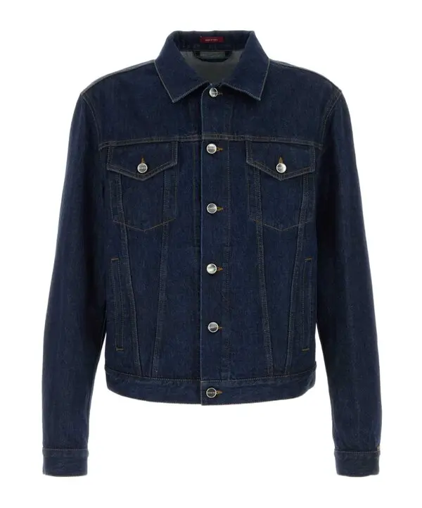 Gucci Logo Buttoned Denim Jacket - Black