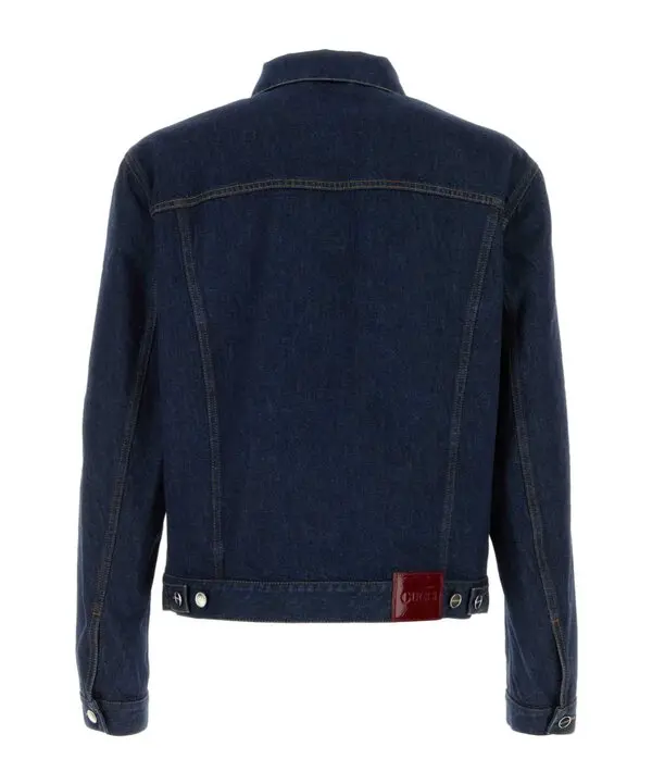Gucci Logo Buttoned Denim Jacket - Black