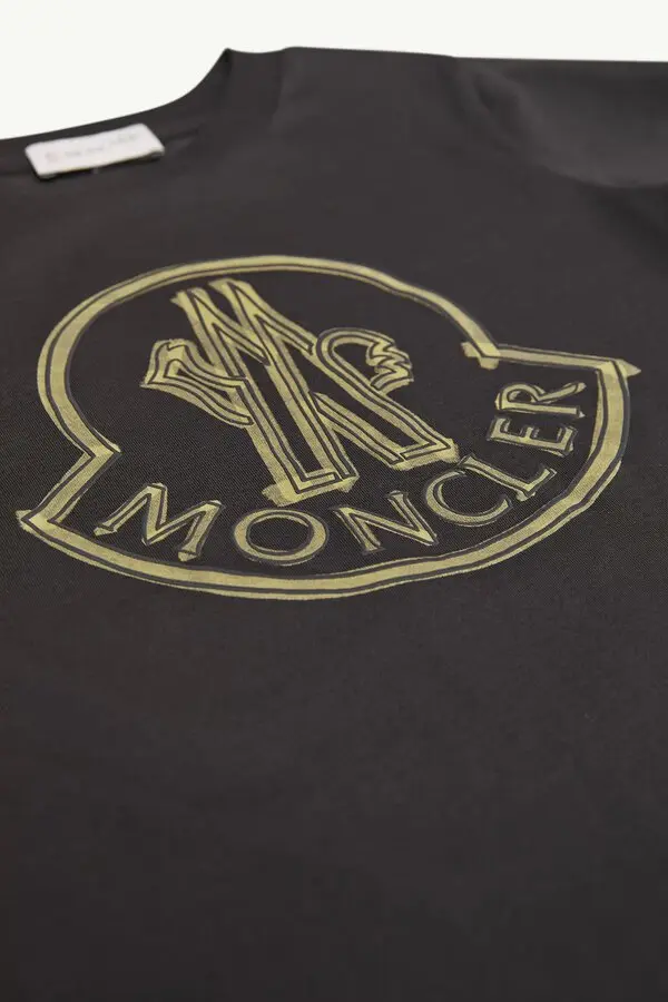Moncler Scribble Logo Crewneck T-shirt - Black