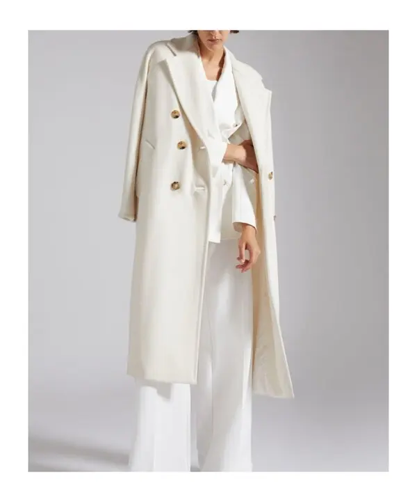 Max Mara Double-breasted Wool Coat - Nude
