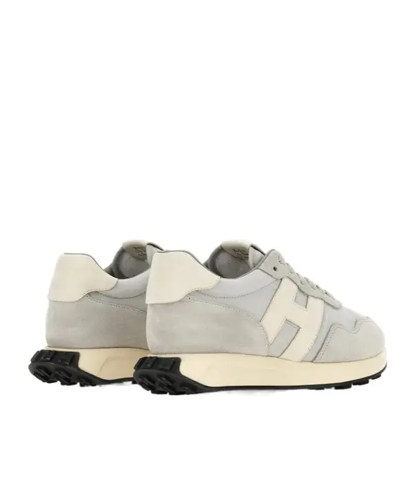 Hogan H601 Lace-up Sneakers With Suede And Fabric Upper - Grey