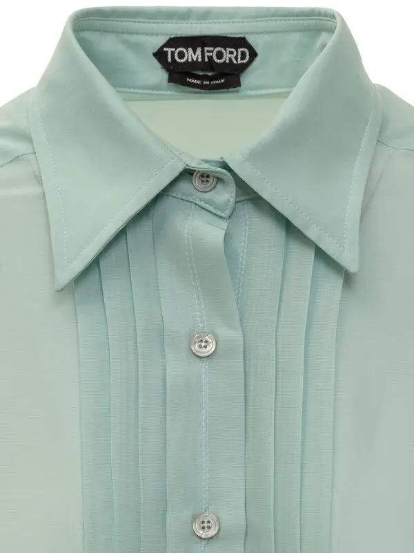 TOM FORD Pleat Detailed Long-sleeved Shirt