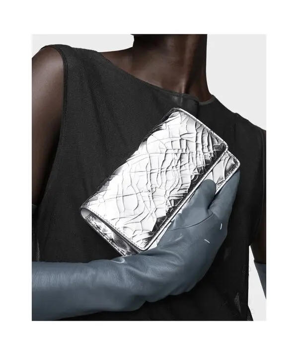 MAISON MARGIELA Textured Foldover Chain Wallet