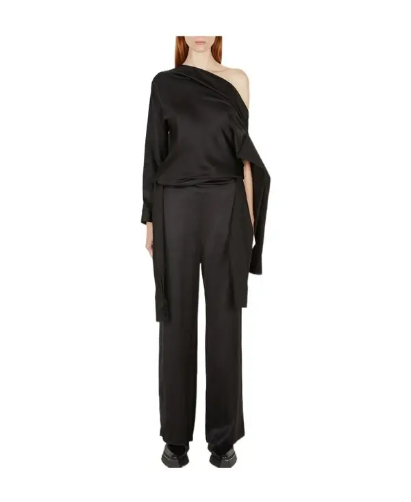 MAISON MARGIELA Asymmetrical One-shoulder Jumpsuit - Black