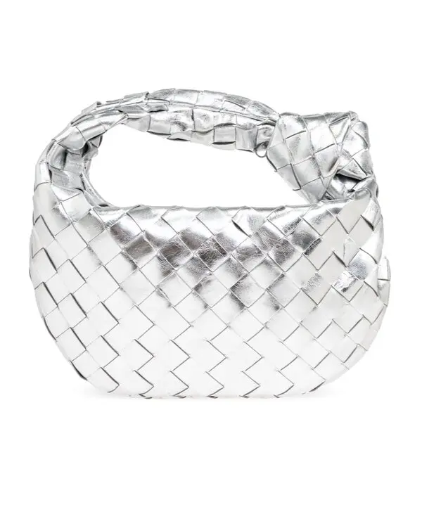 Bottega Veneta Jodie Mini Top Handle Bag - Silver